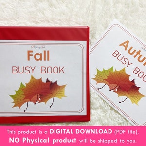 Fall or Autumn Busy Book Printable for Toddlers, Learning Activities ...
