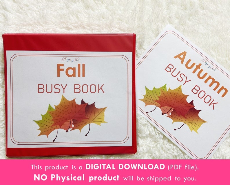 Fall or Autumn Busy Book Printable for Toddlers Learning | Etsy