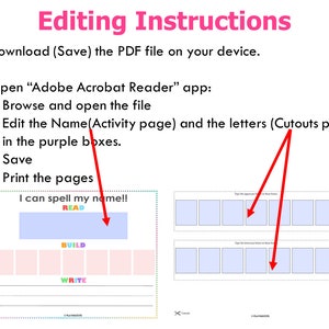 Editable 7 Letter Name Spelling Practice Activity Printable, Name ...