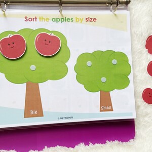 Apple Themed Busy Book Printable, Toddler Busy Book, Learning Binder ...