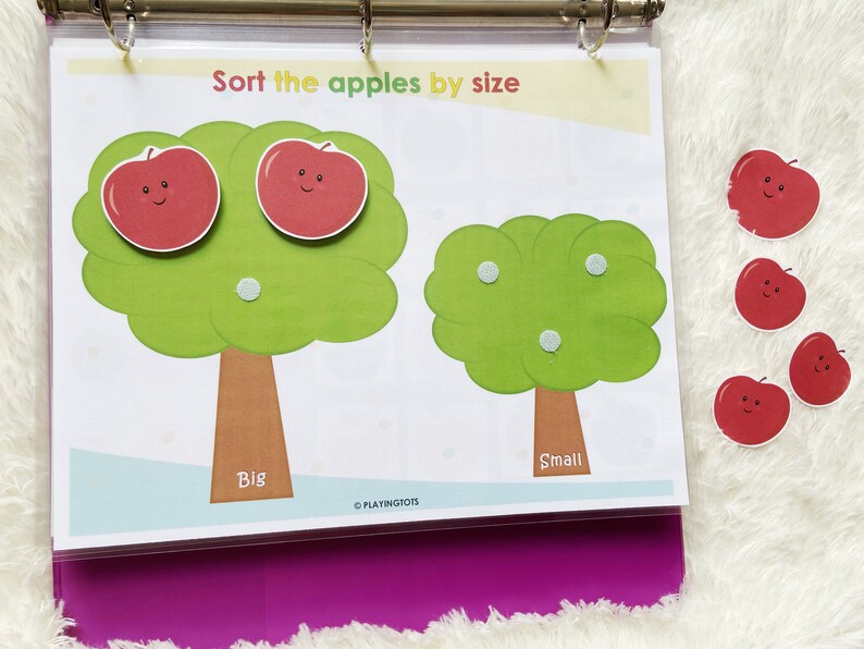 Apple Themed Busy Book Printable Toddler Busy Book Learning - Etsy