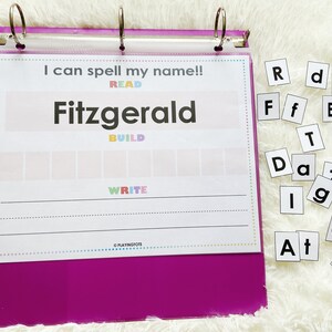 Editable 10 Letter Name Spelling Practice Activity Printable, Name ...