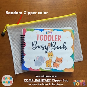 Toddler Busy Book, Fully Assembled, First Learning Binder, Fun Quiet ...