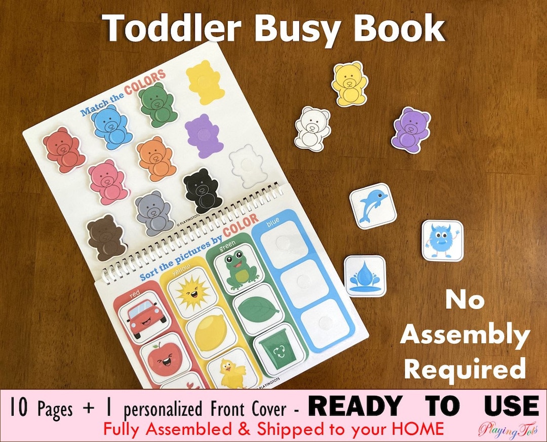 Toddler Busy Book Fully Assembled Learning Binder Colors - Etsy