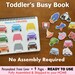 Toddler Busy Book Printable, First Learning Binder, Educational ...