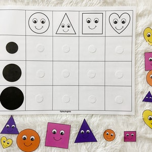 Colors Sorting and Size Sorting Activity Printable, Toddler Busy Book ...