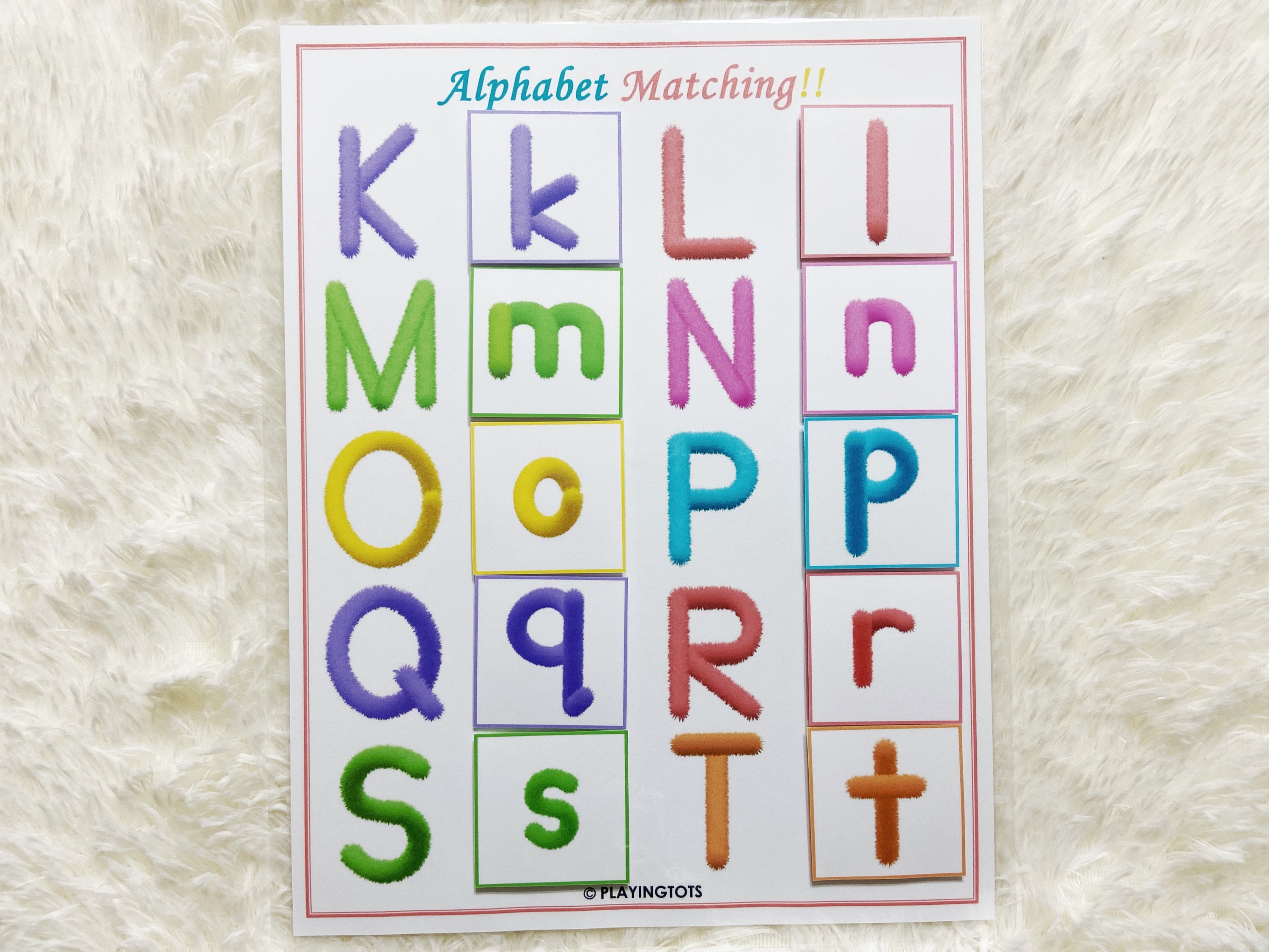 Alphabet Matching Activity Printable Uppercase and Lowercase - Etsy