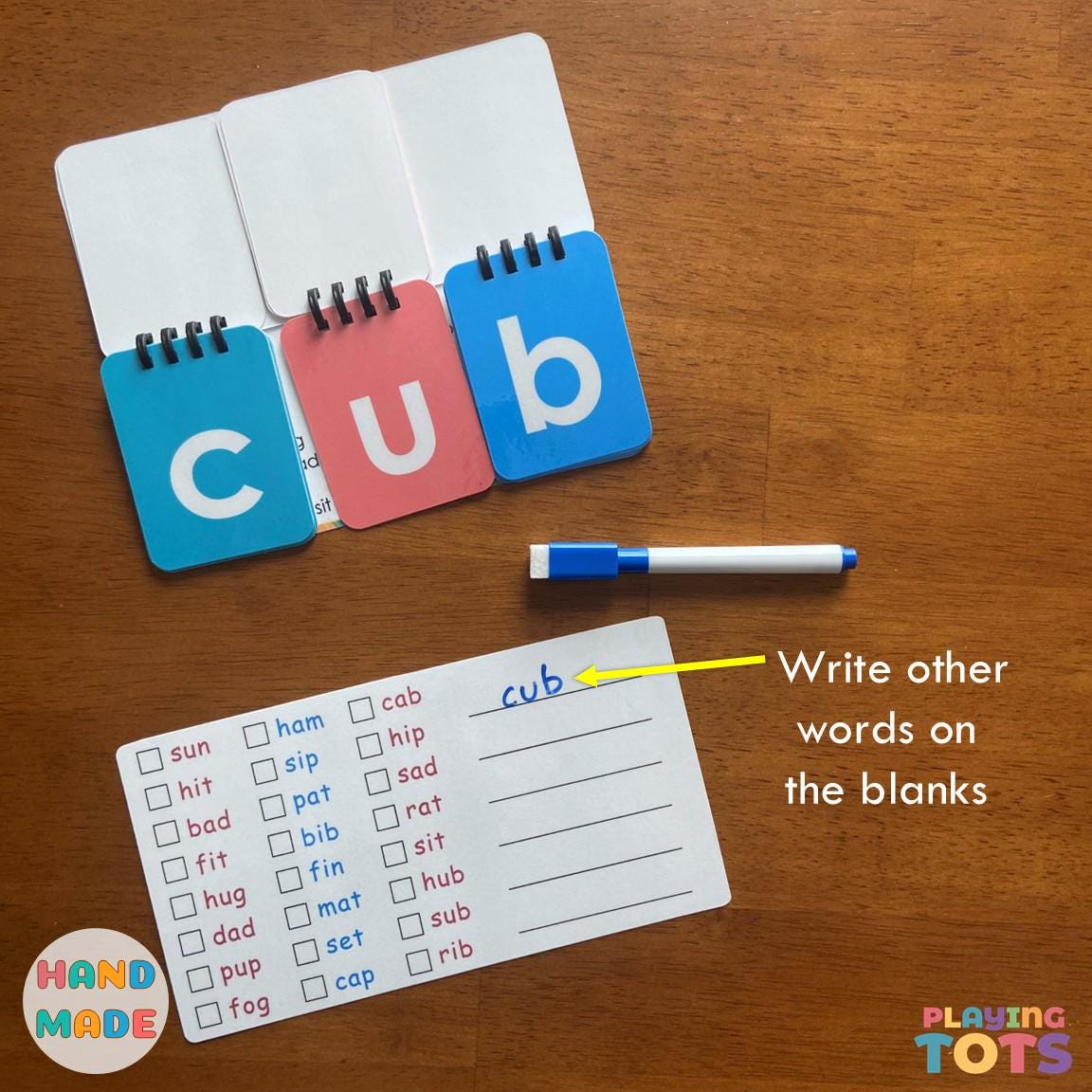Words Flip Book, CVC Rhyming Words, Word Family Reading Practice ...