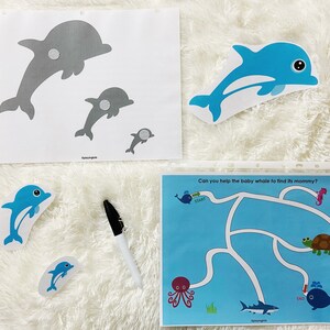 Sea Animals Toddler Busy Book, Quiet Book, Home School Activity Binder ...