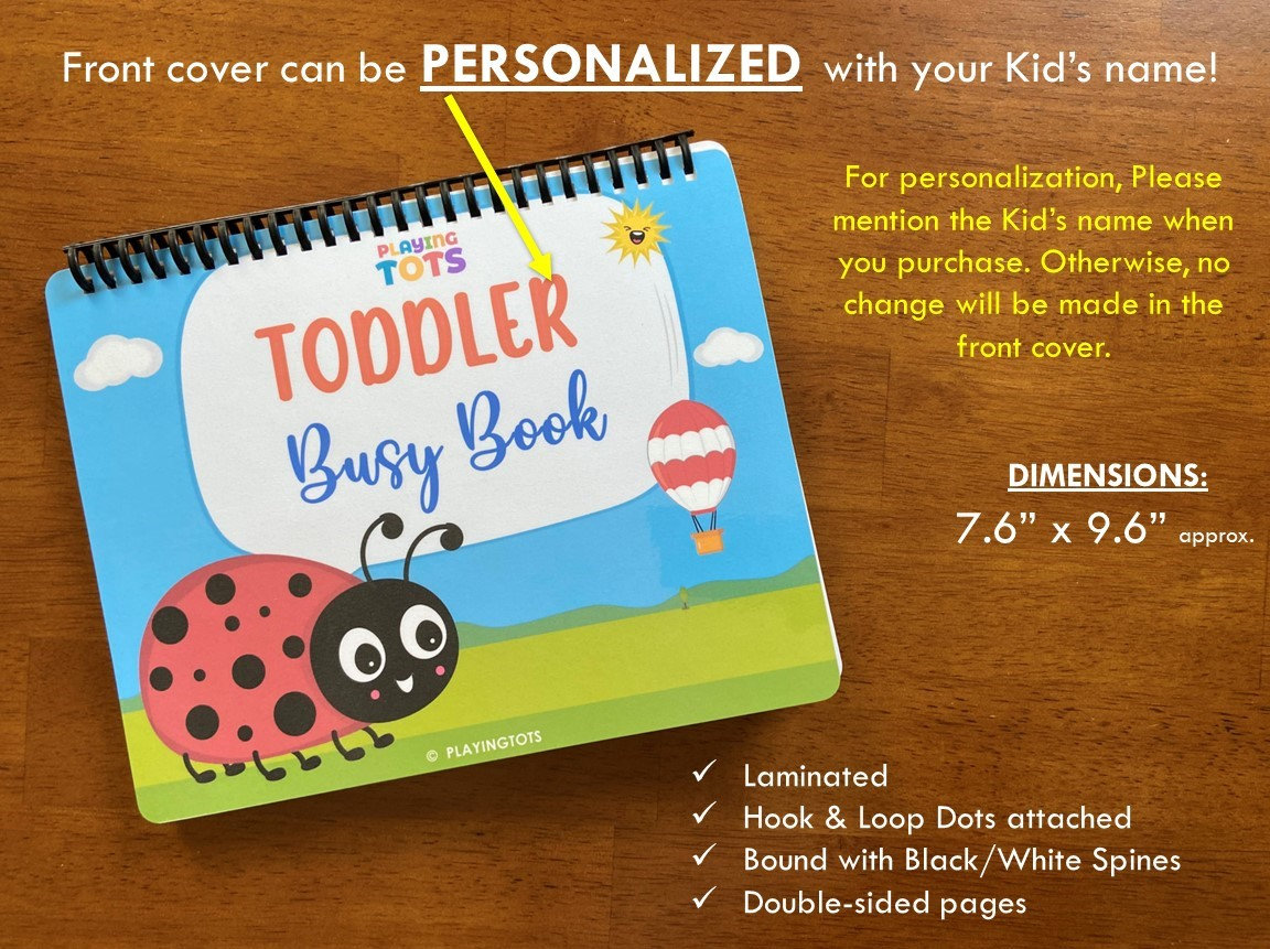 Toddler Busy Book, Fully Assembled, First Learning Binder, Fun Quiet ...