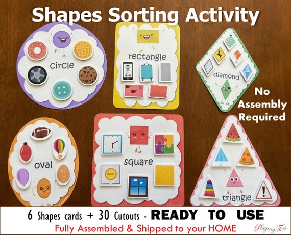Shapes Pictures Sorting Activity Fully Assembled Sort by | Etsy Denmark