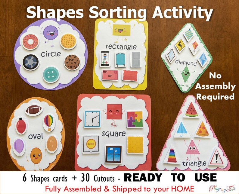 Shapes Pictures Sorting Activity Fully Assembled Sort by | Etsy Denmark