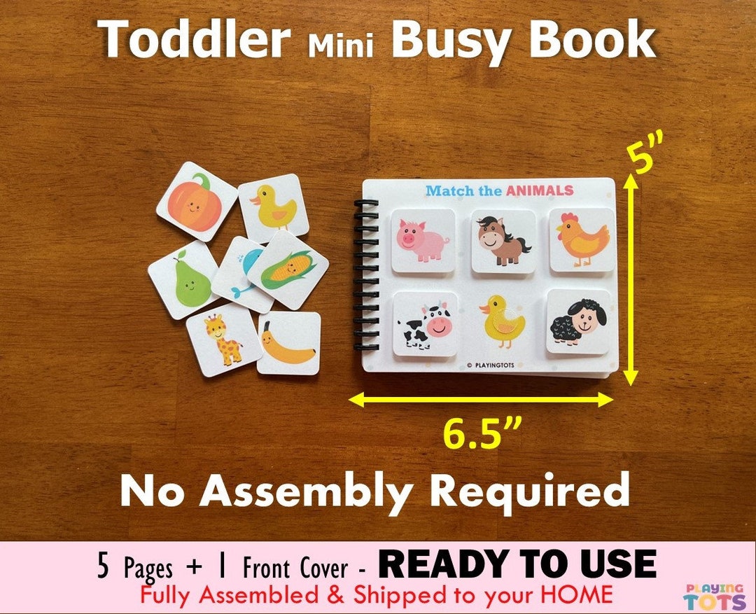 Toddler Mini Busy Book VOL1, Fully Assembled, First Learning Binder ...