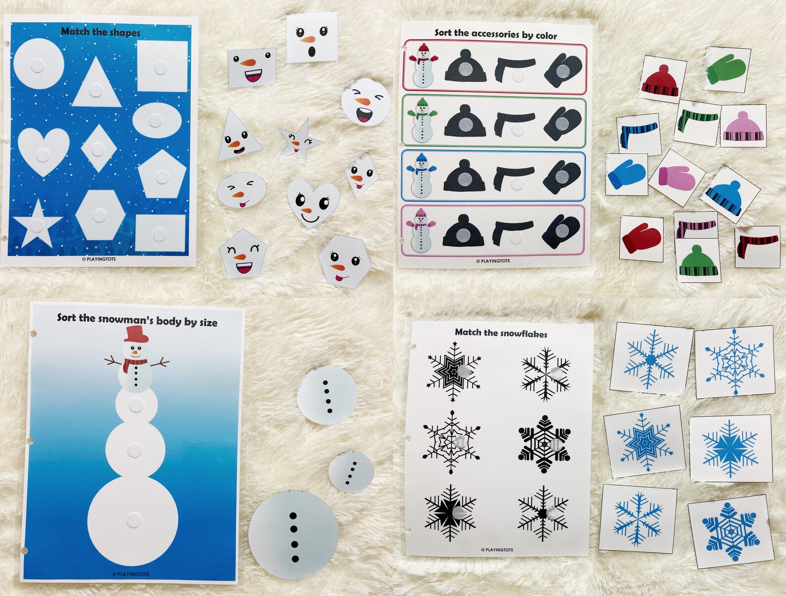 Winter Toddler Busy Book Printable, Snowman Themed Activities, Winter ...