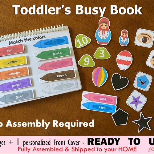 Toddler Busy Book Fully Assembled First Learning Binder Fun - Etsy