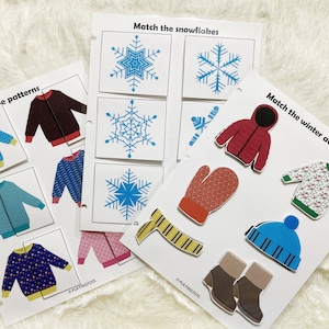 Winter Toddler Busy Book Printable, Snowman Themed Activities, Winter ...