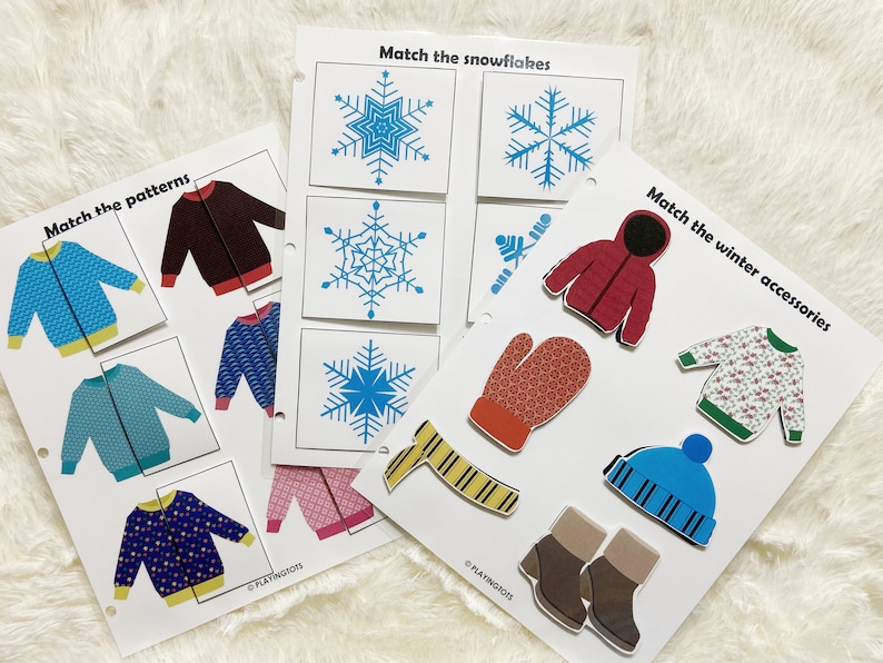 Winter Toddler Busy Book Printable Snowman Themed Activities | Etsy