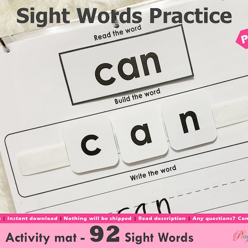 Sight Words Builder Read Build and Write Sight Words - Etsy