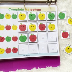 Apple Themed Busy Book Printable, Toddler Busy Book, Learning Binder ...