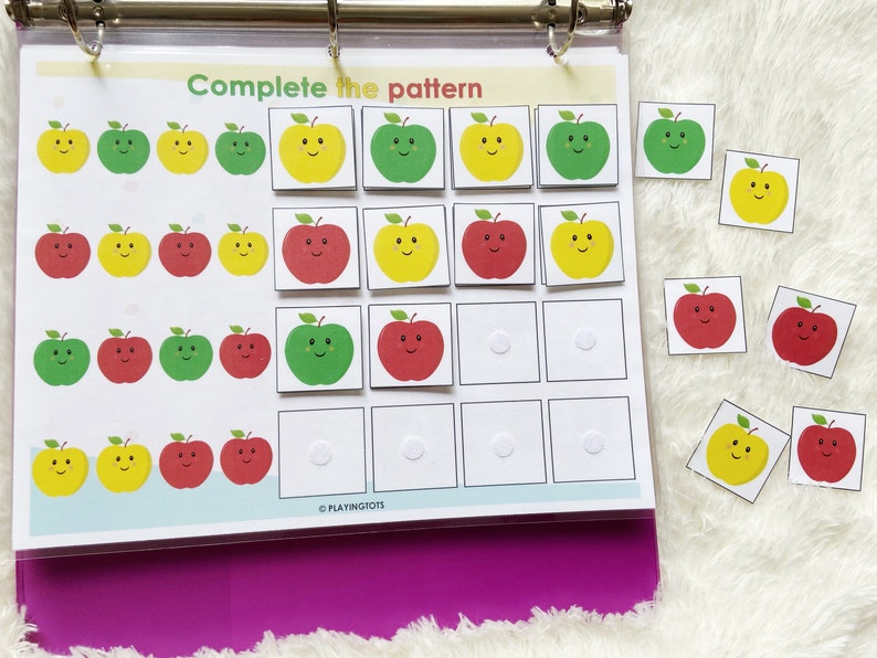Apple Themed Busy Book Printable Toddler Busy Book Learning - Etsy