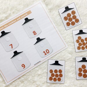 Cookies Counting Activity Printable, Learn to Count, Preschool Math ...