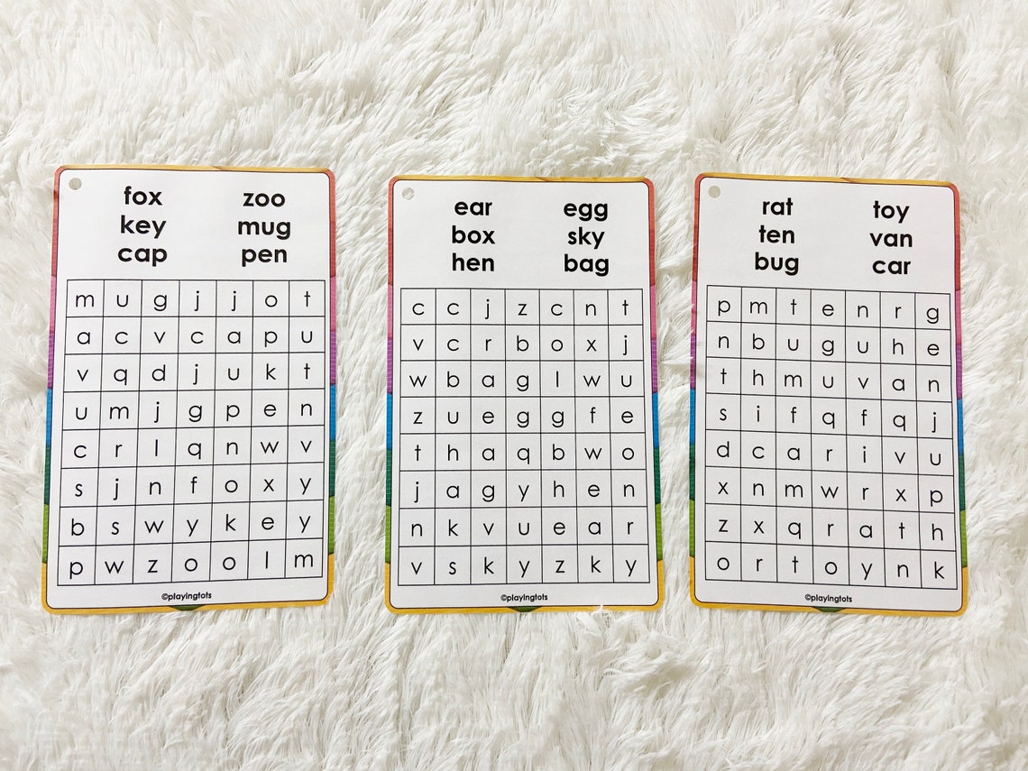 Word Search Activity Printable 3 Letter Words Words Games | Etsy