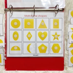 Matching Activities Printable, Toddler Busy Book Pages, Toddler ...