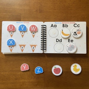 Alphabet and Beginning Sounds, Toddler Mini Busy Book, Fully Assembled ...