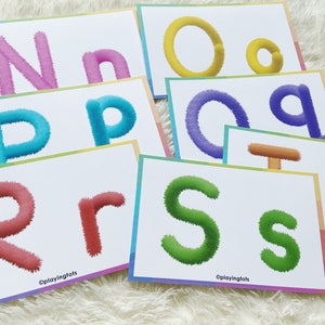 Alphabet Playdoh Cards Printable, Uppercase and Lowercase Letters ...