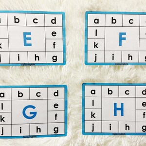 Alphabet Match and Clip Cards Printable, Uppercase and Lowercase ...