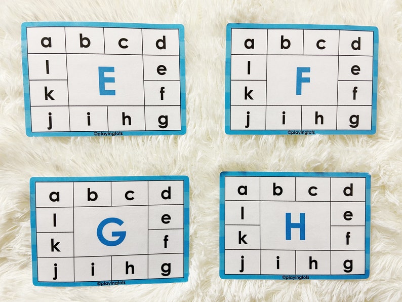 Alphabet Match and Clip Cards Printable Uppercase and | Etsy