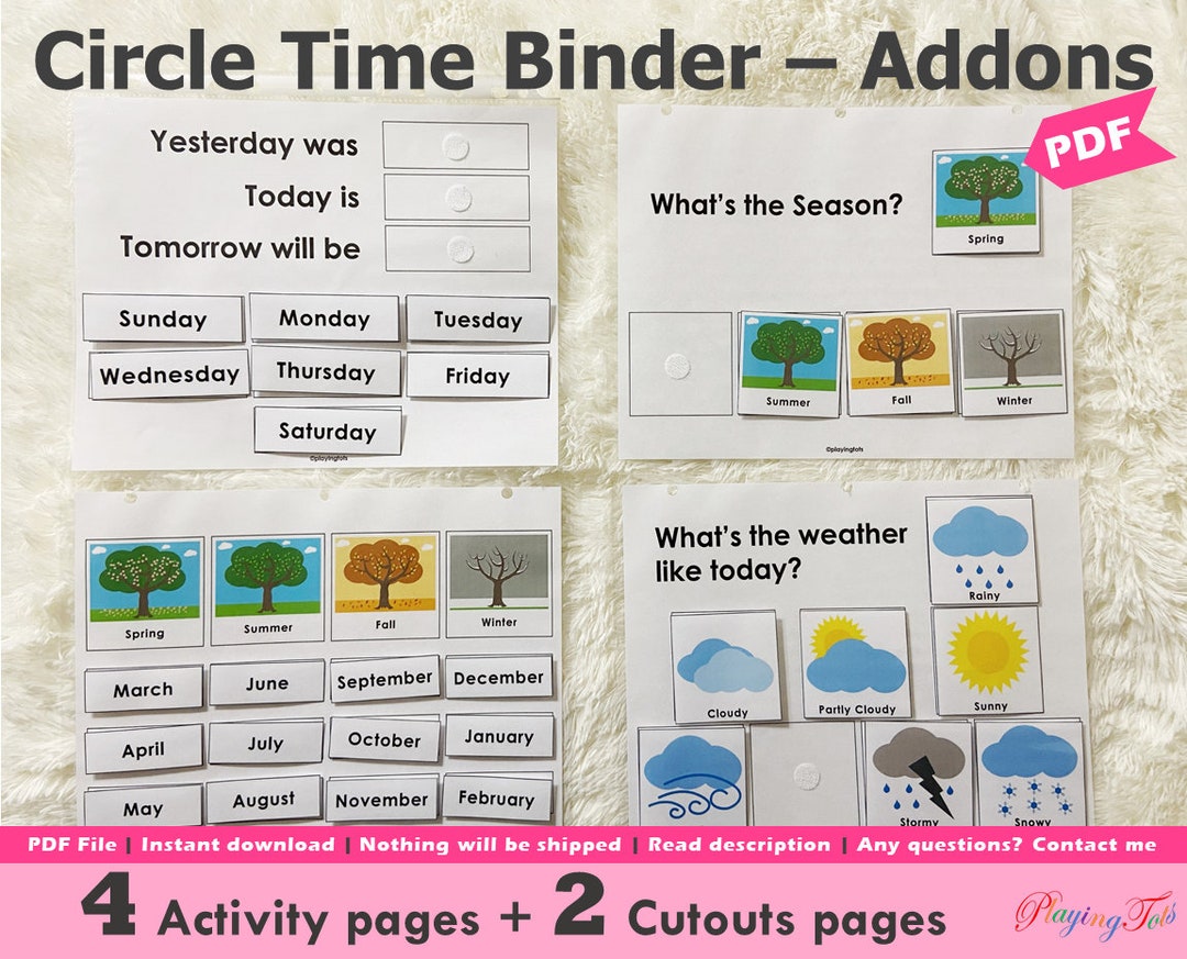 Morning Workbook Printable, Seasons, Weather, Days of the Week ...