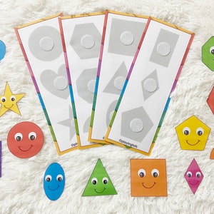 2D Shapes Silhouette or Shadow Matching Activity Printable, Shapes ...