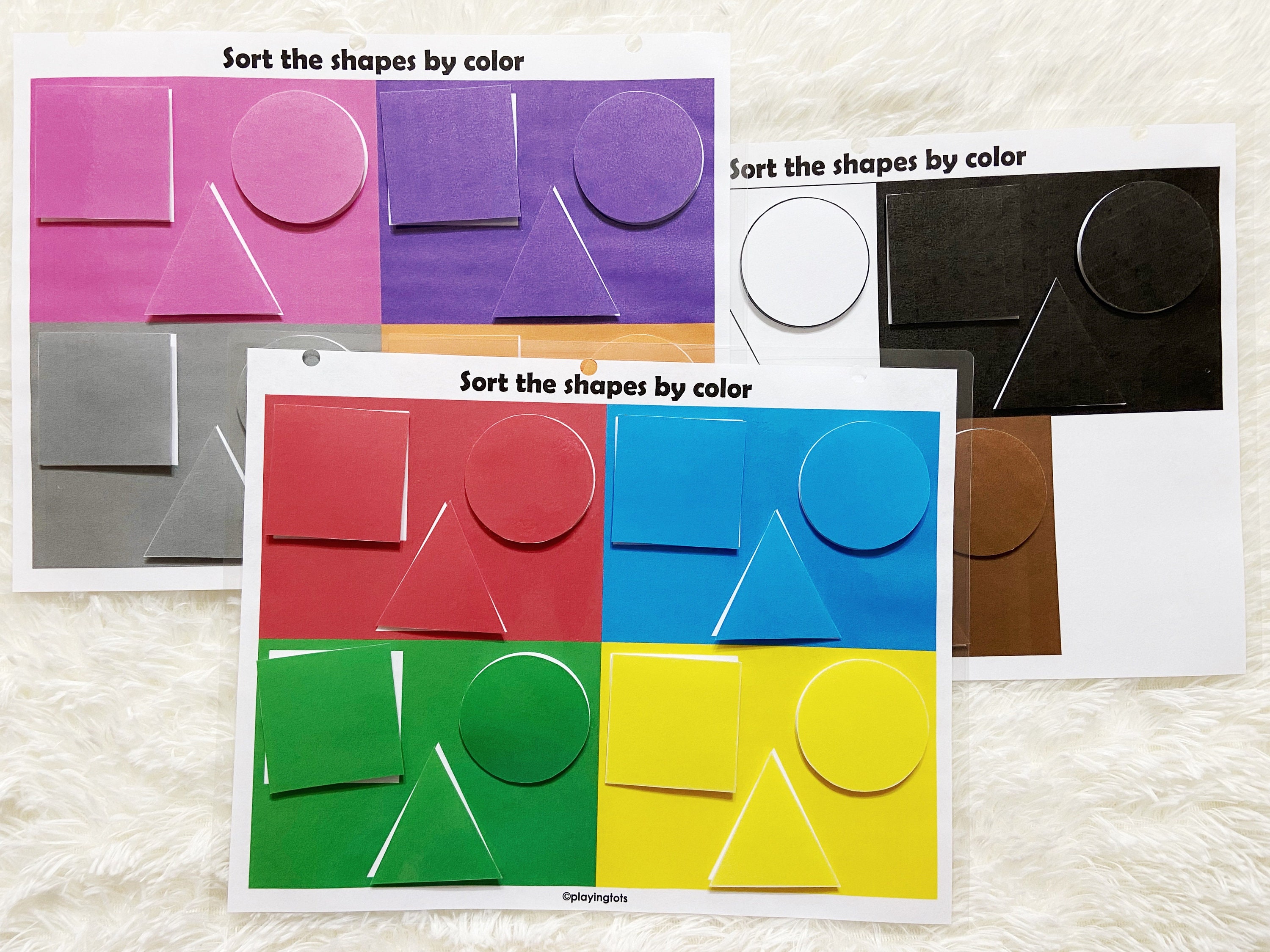 Colors and Shapes Sorting Activity Printable Toddler Busy - Etsy Canada