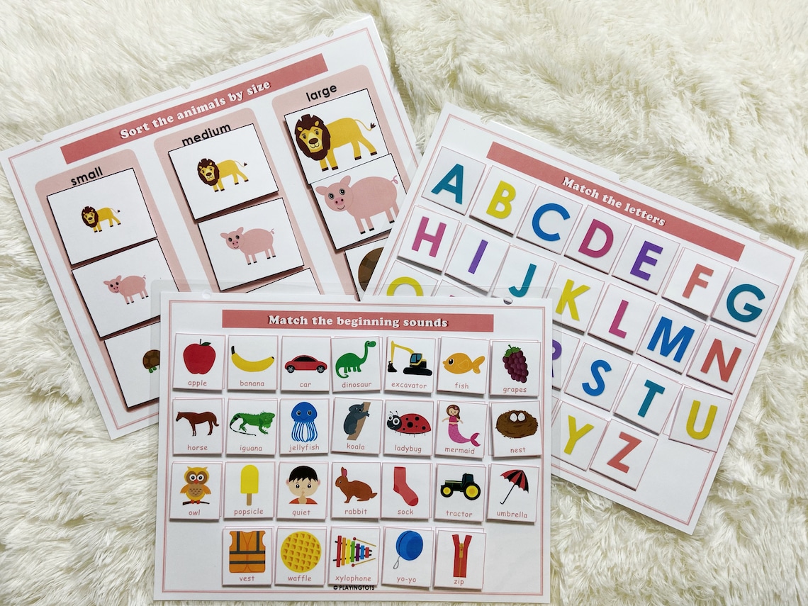 Preschool Learning Binder Printable Toddler Busy Book Quiet - Etsy