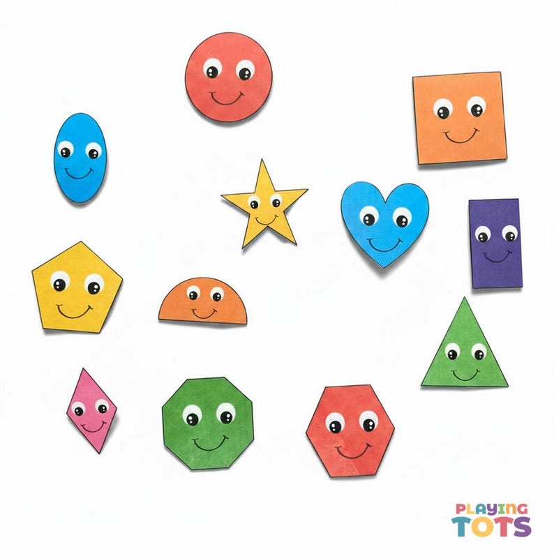 2D Shapes Silhouette or Shadow Matching Activity Printable, Shapes ...