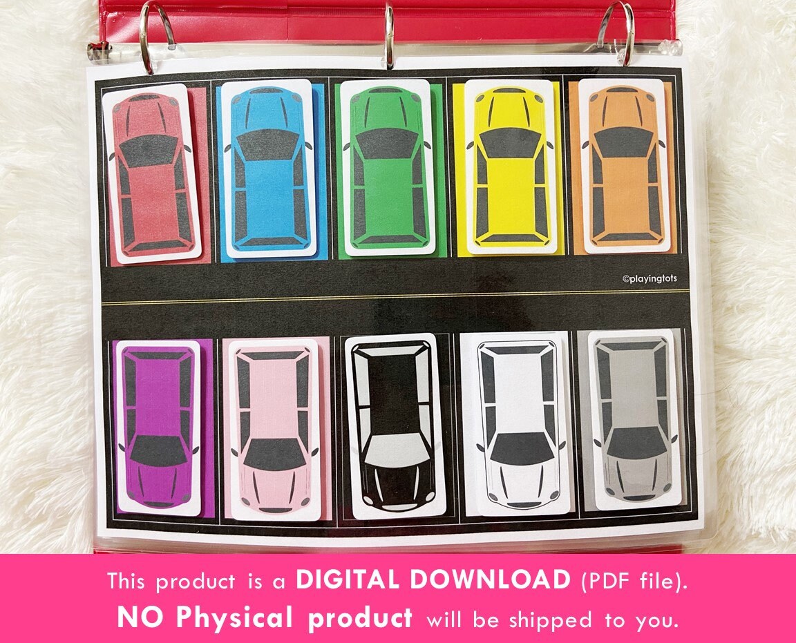 Preschool Busy Book Printable Car Themed Activities Vehicle | Etsy