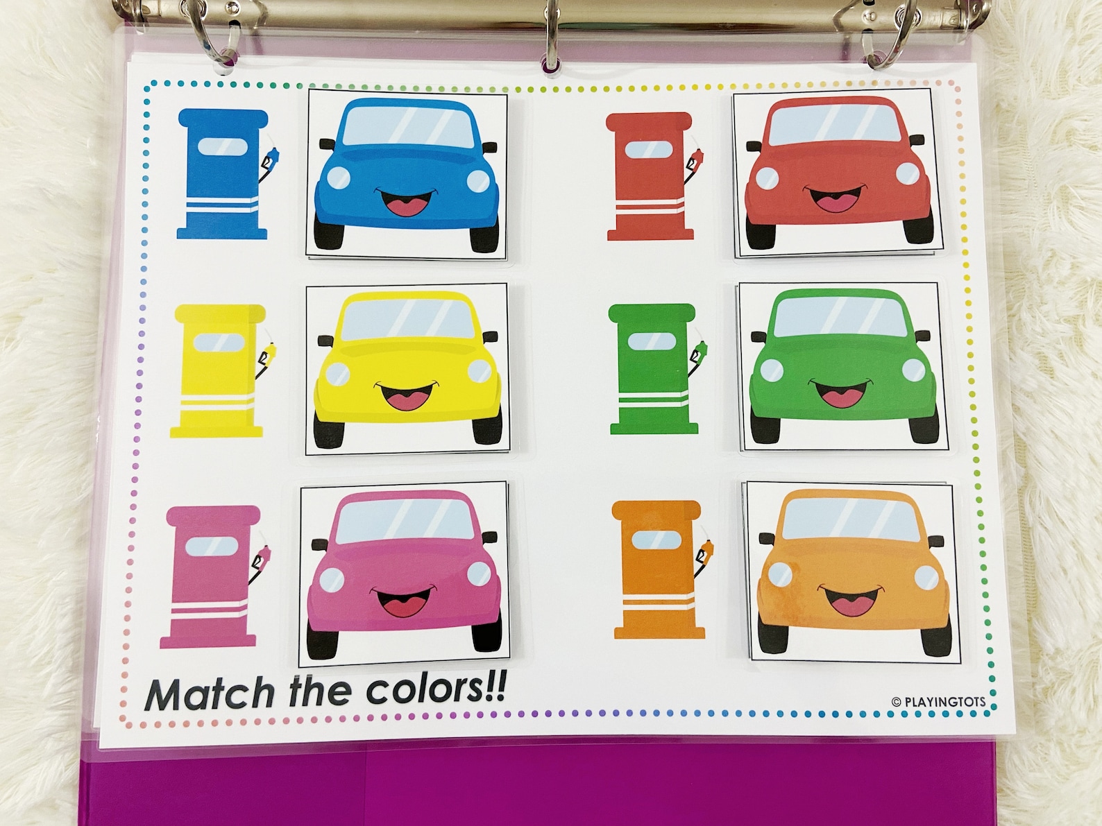 Colors Matching Toddler Busy Book Pages Printable Learning | Etsy