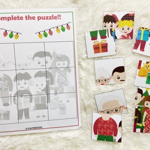 Christmas Toddler Busy Book Printable, Winter Learning Binder, Holiday ...