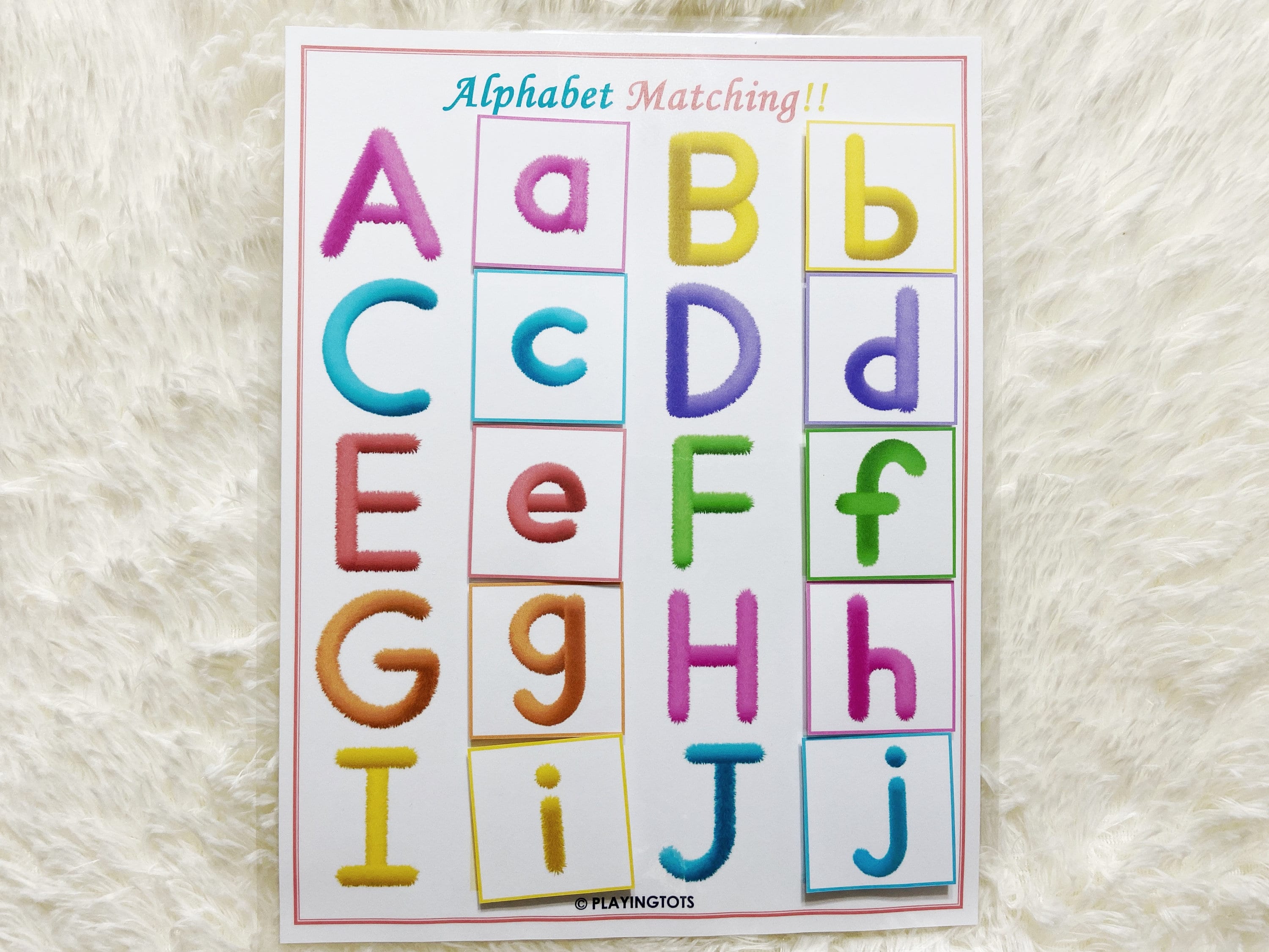 Alphabet Matching Activity Printable Uppercase and Lowercase - Etsy