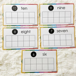 Ten Frames Activity Printable, Ten Frame Math, Learn to Count, Counting ...