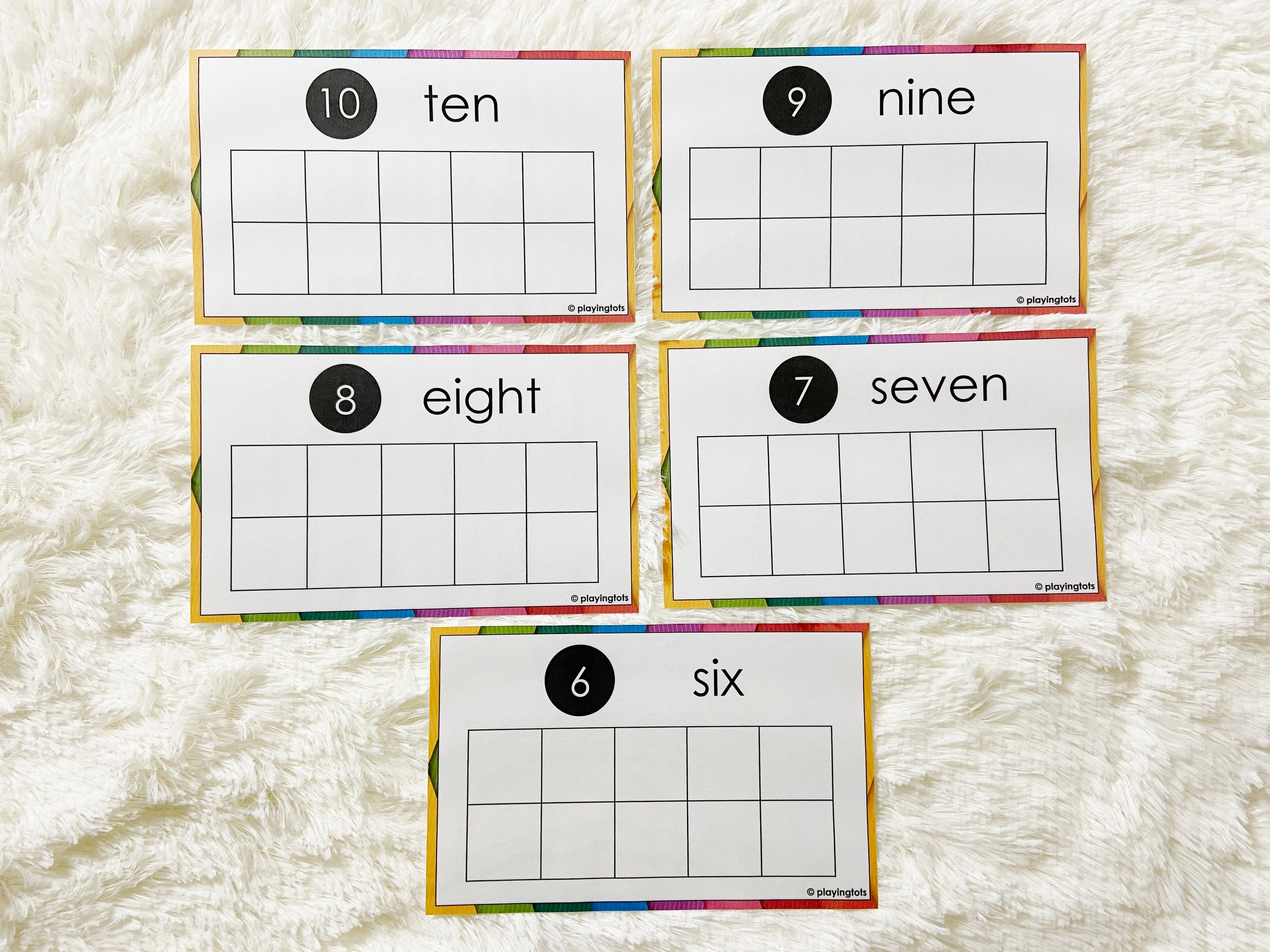 Ten Frames Activity Printable, Ten Frame Math, Learn to Count, Counting ...