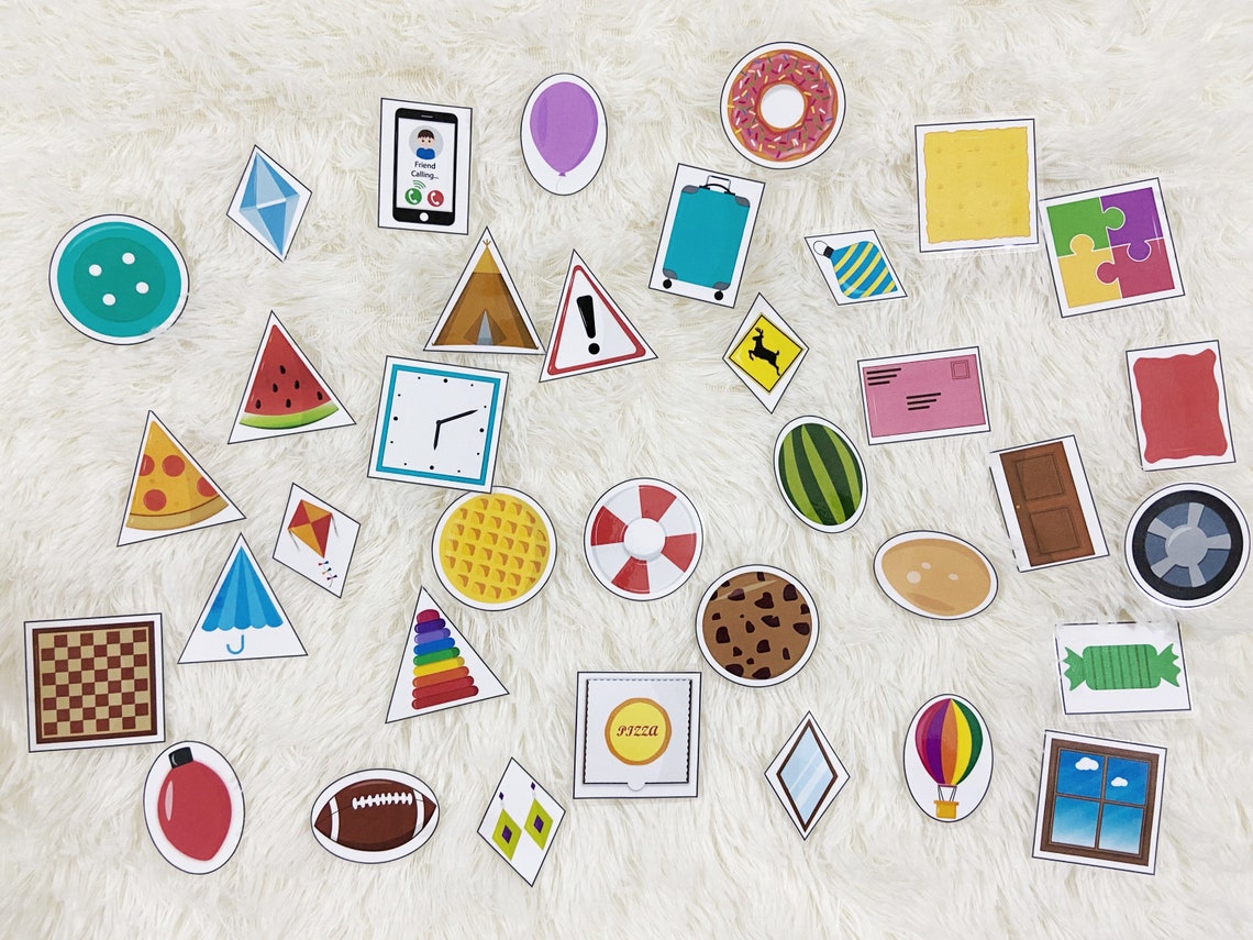 Shapes Pictures Sorting Activity Printable Sort by Shape - Etsy