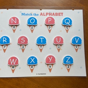 Alphabet Matching Activity Printable, Uppercase and Lowercase Letters ...