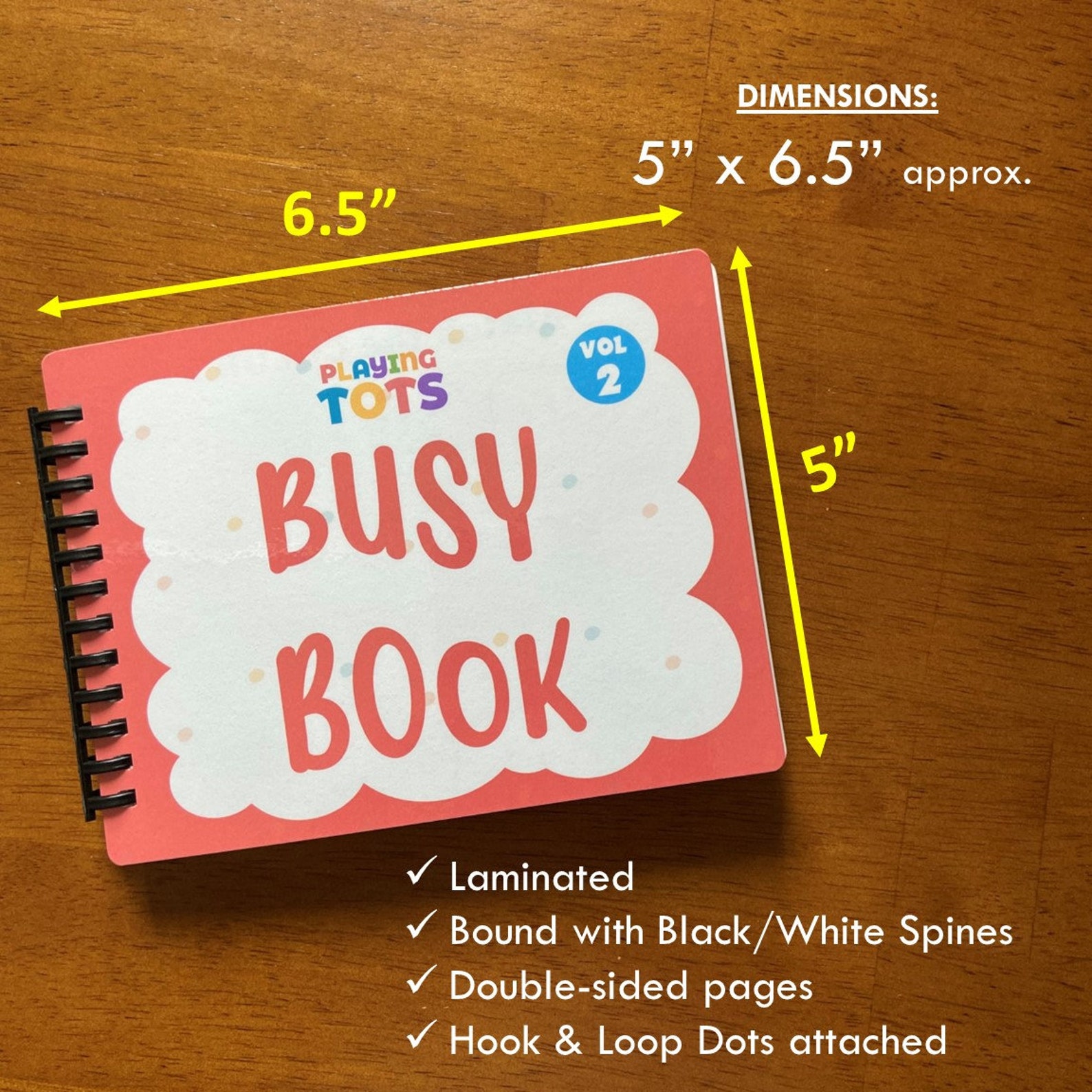 Toddler Mini Busy Book VOL2, Fully Assembled, First Learning Binder ...