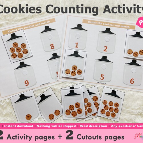 Number Printable Preschool Math Counting Activity Prek - Etsy