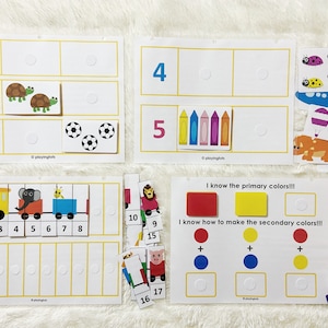 Toddler Busy Book Printable, Learning Folder, Quiet Book, Homeschool ...