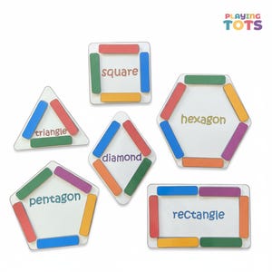 Shapes Activity Printable, Learn 2D Shapes, Busy Bags Activity, Toddler ...