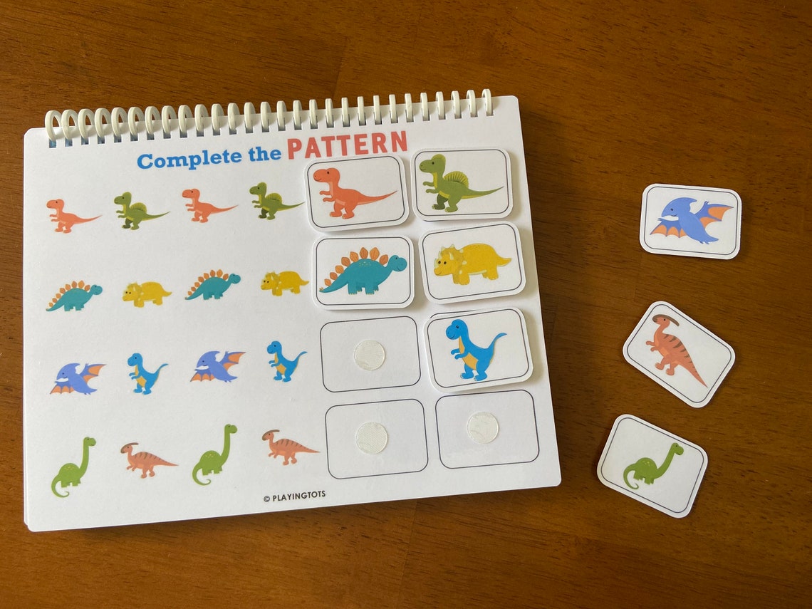 Dinosaur Busy Book Fully Assembled Toddler Learning Binder - Etsy