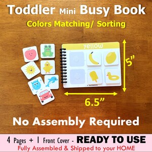 Mini Toddler Colors Busy Book With 4 Activity Pages and 1 Front Cover ...